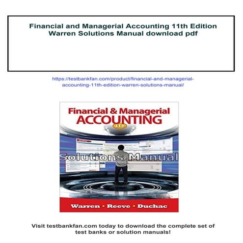 Financial and Managerial Accounting 11th Edition Warren Solutions ...