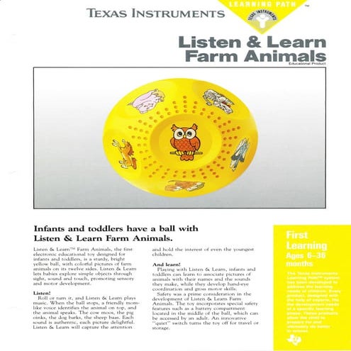 TI_Early Learning_Sheet | PDF | Children\'s Music | Music