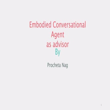 Talking with Embodied agent | PPT