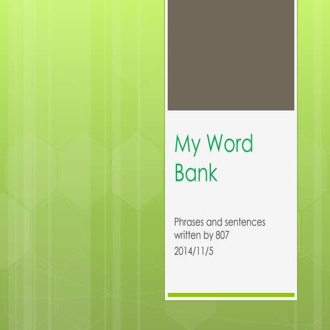807 103康八上 my word bank_l5 | PPTX