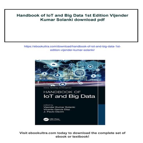 Handbook of IoT and Big Data 1st Edition Vijender Kumar Solanki | PDF