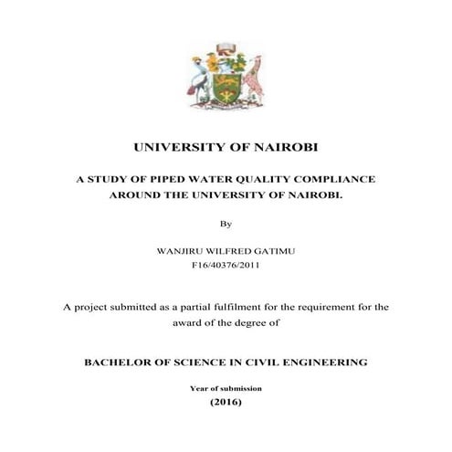 UNIVERSITY OF NAIROBI PROJECT | PDF