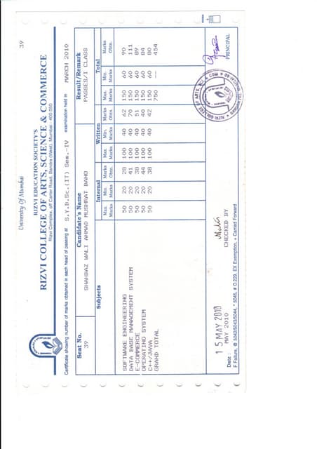 HSC_Mark_Sheet | PDF