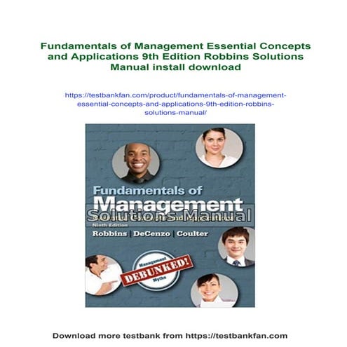 Fundamentals of Management Essential Concepts and Applications 9th Edition Robbins Solutions ...