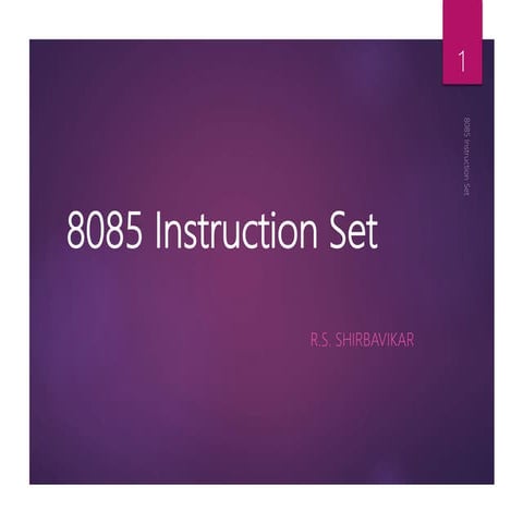 8085 instruction-set part 1 | PPT