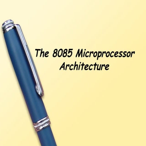 Microprocessor 8085 Architecture with functional block diagram.pptx