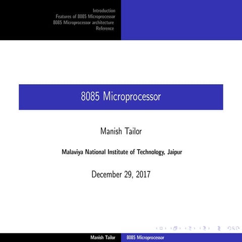 8085 Microprocessor | PDF