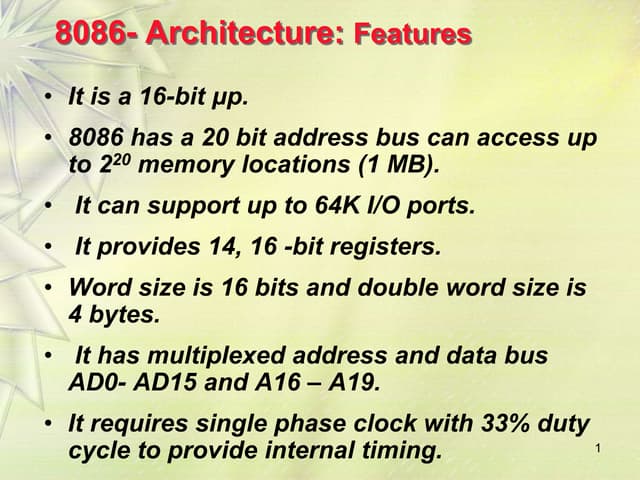 8086 microprocessor-architecture | PPTX