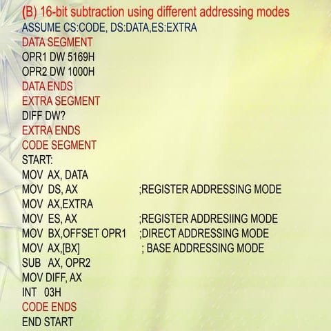 8086p fundamental programming execution in masm | PPT