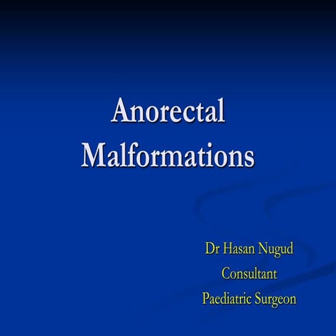 anorectal malformation | PDF