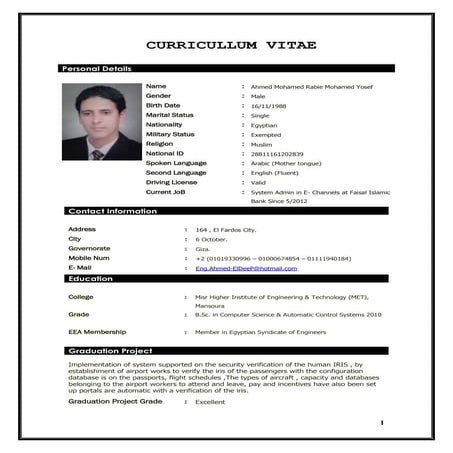 ahmed eldeep CV | PDF