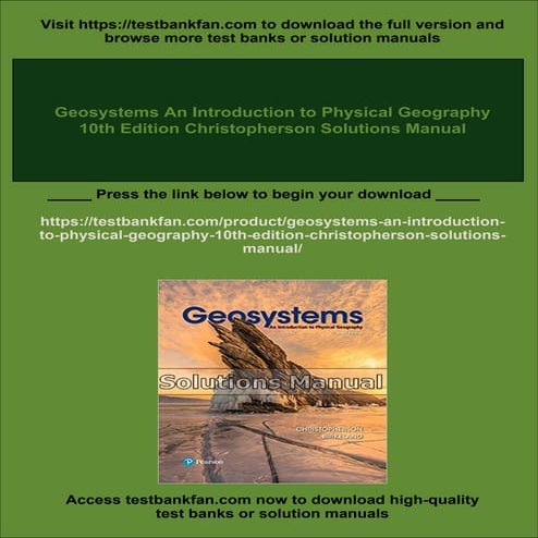 Geosystems An Introduction to Physical Geography 10th Edition ...