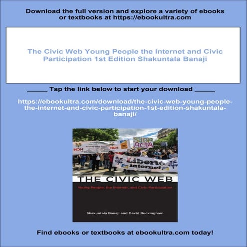 The Civic Web Young People the Internet and Civic Participation 1st ...