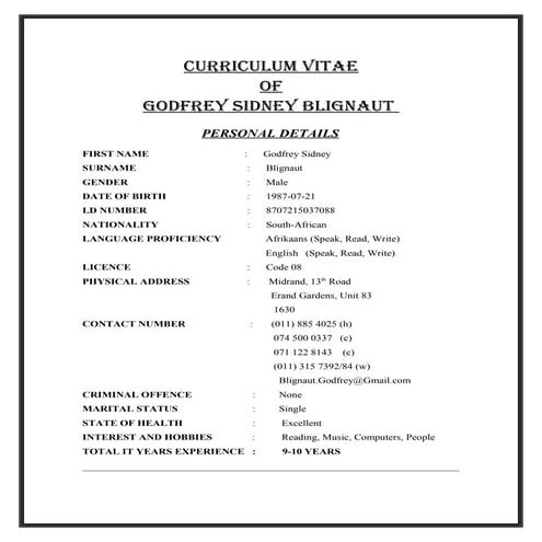 CV GODFREY (1) | DOC