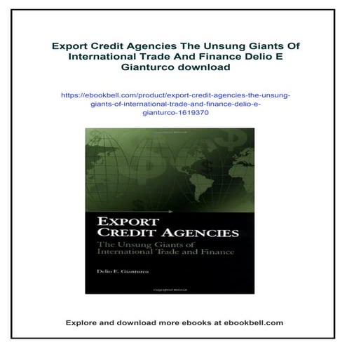 Export Credit Agencies The Unsung Giants Of International Trade And ...