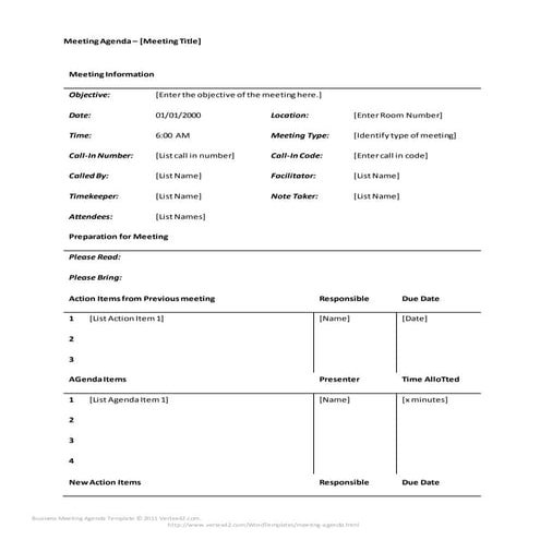 Effective Meeting Agenda Designed by Deanna Senica | DOCX