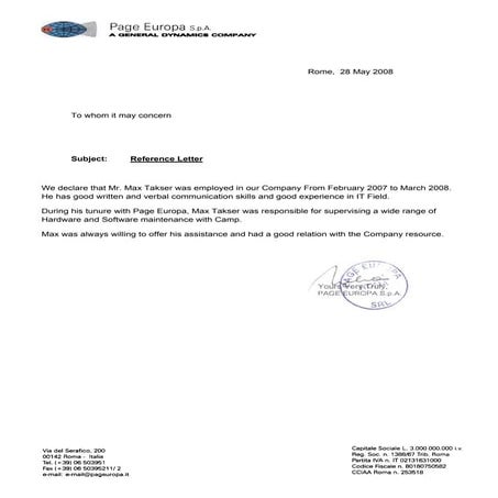 reference letter_max takser | PDF