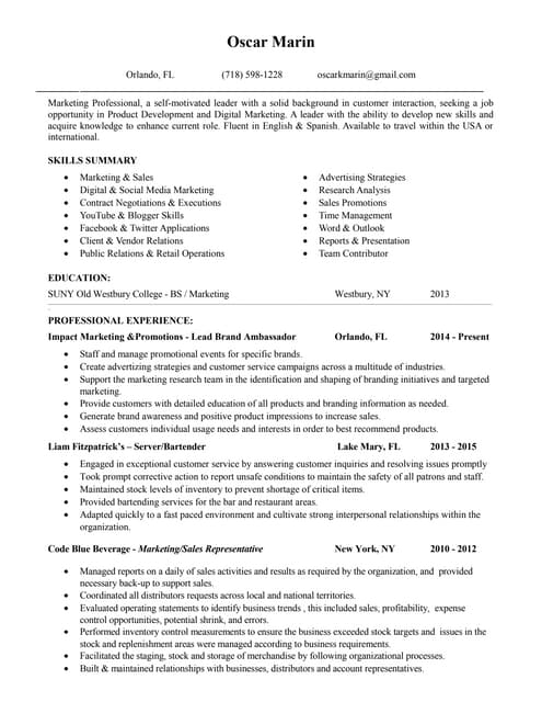 Experienced Resume | PDF