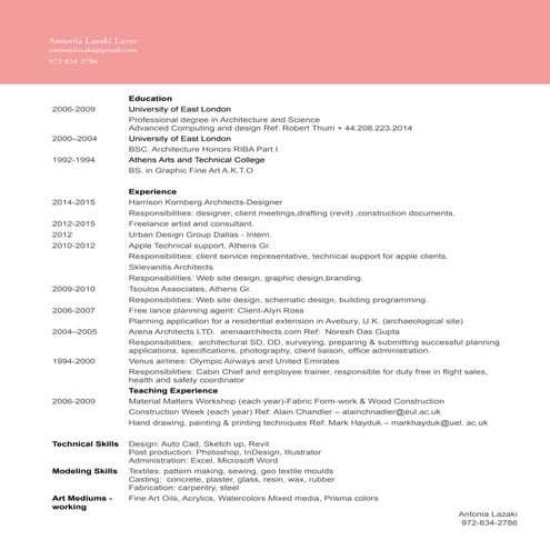 A.LAZAKI_FOLIO C.V 2015 | PDF