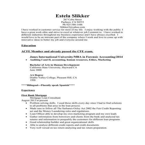 Estela Slikker Final Resume | DOC