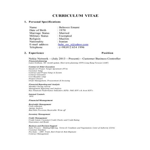 Behrooz Emami CV-1 | DOCX