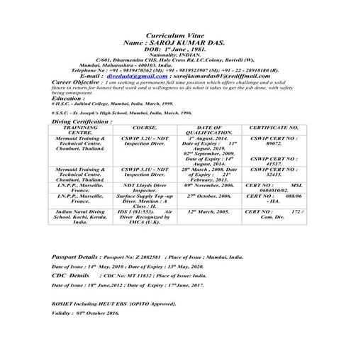 sathish maint -operator CV | DOCX