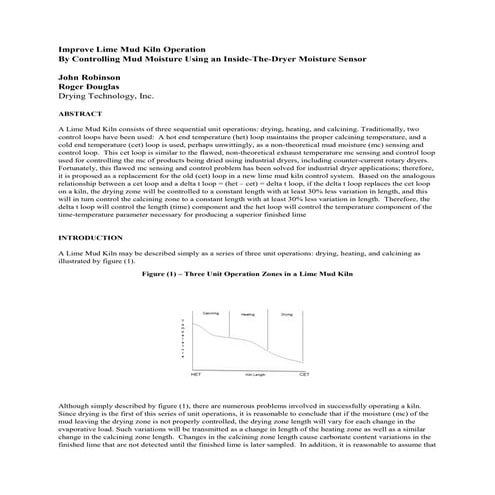 Improved Lime Mud Kiln Control System Tappi Peers Paper 16 | PDF