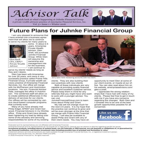 Advisor Talk Winter 2016 | PDF