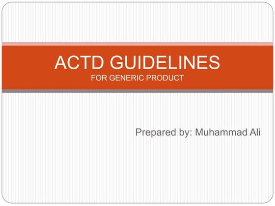 ACTD- ASEAN | PPT
