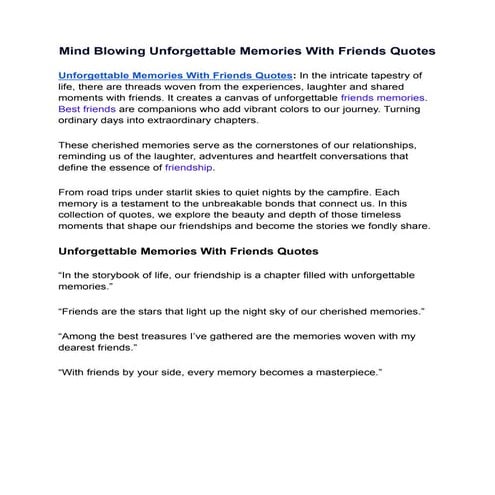 80 Mind Blowing Unforgettable Memories With Friends Quotes.pdf