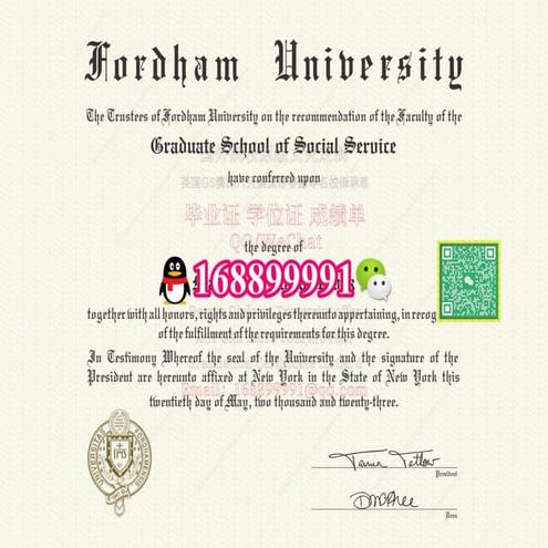 Fordham University degree offer diploma Transcript | PPT