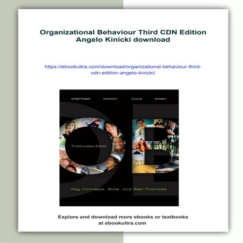 Organizational Behaviour Third CDN Edition Angelo Kinicki | PDF