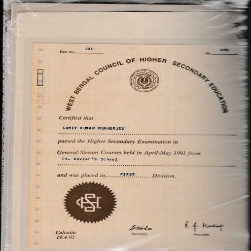 12th certificate | PDF
