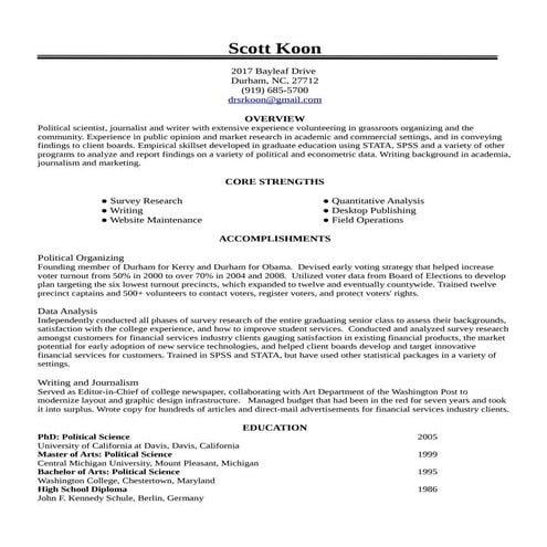 Biography Of Carl Alameda | Assistant City Manager | PDF
