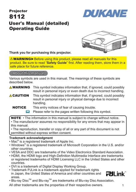 User manual dukane 8957,8958, 8959 | PDF