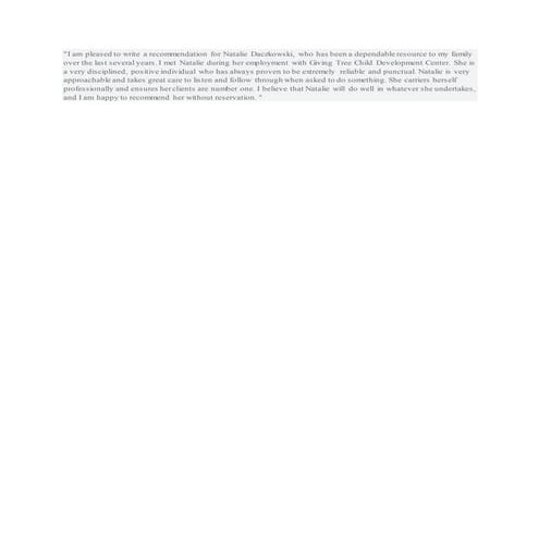 A recommendation for Natalie Daczkowski | DOCX