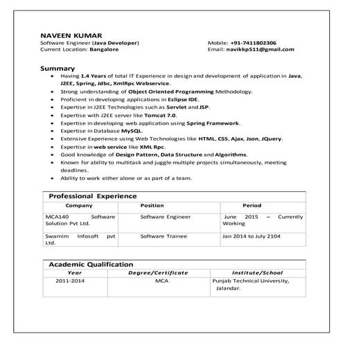 Naveen_Java_Exp_Resume | PDF