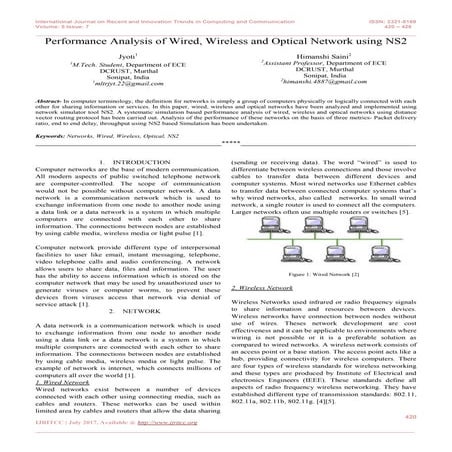 Performance Analysis of Wired, Wireless and Optical Network using NS2 | PDF | Computer ...