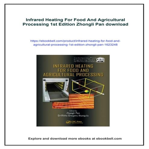 Infrared Heating For Food And Agricultural Processing 1st Edition ...