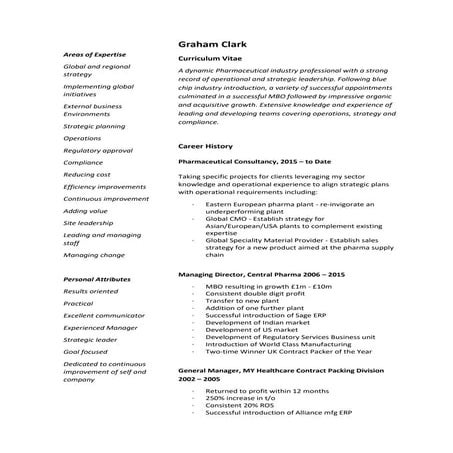 Graham Clark CV | PDF