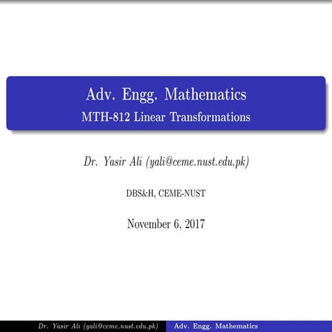Linear Transformation Vector Matrices And Spaces Pdf