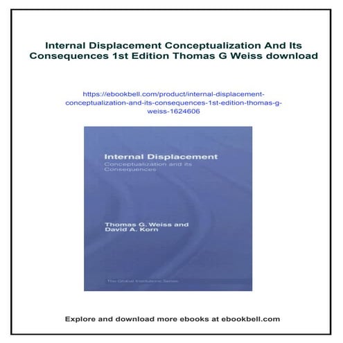 Internal Displacement Conceptualization And Its Consequences 1st ...