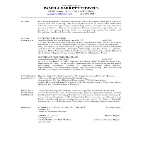 Tidwell Resume | PDF