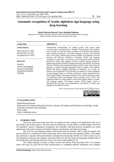 Sign Language Recognition based on Hands symbols Classification | PPTX