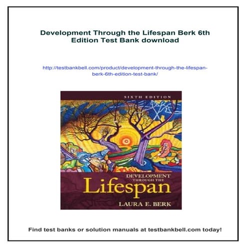 Development Through the Lifespan Berk 6th Edition Test Bank | PDF