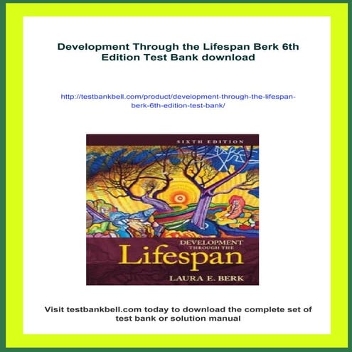 Development Through the Lifespan Berk 6th Edition Test Bank | PDF