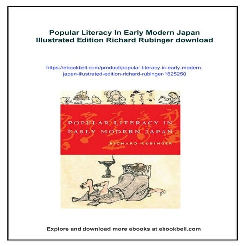 Popular Literacy In Early Modern Japan Illustrated Edition Richard ...