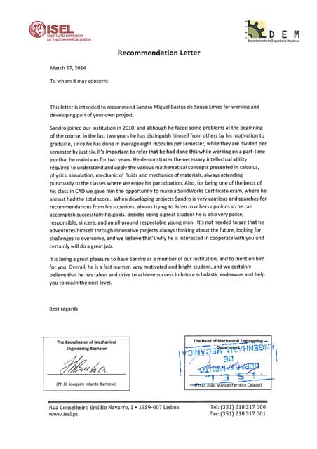 Letter of Recommendation_CFO | PDF