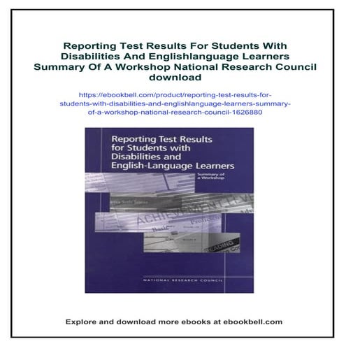 Reporting Test Results For Students With Disabilities And ...
