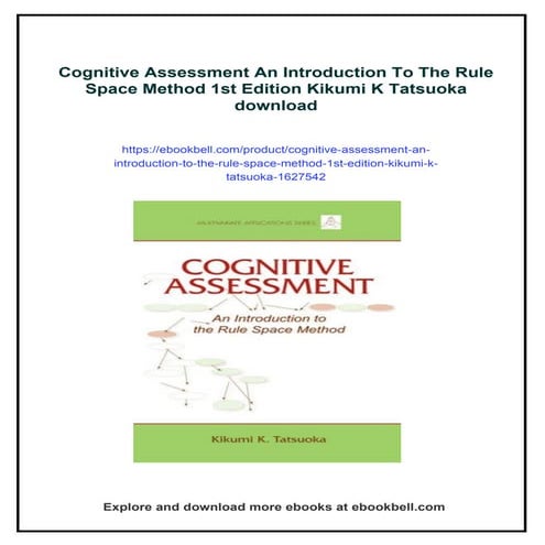 Cognitive Assessment An Introduction To The Rule Space Method 1st ...